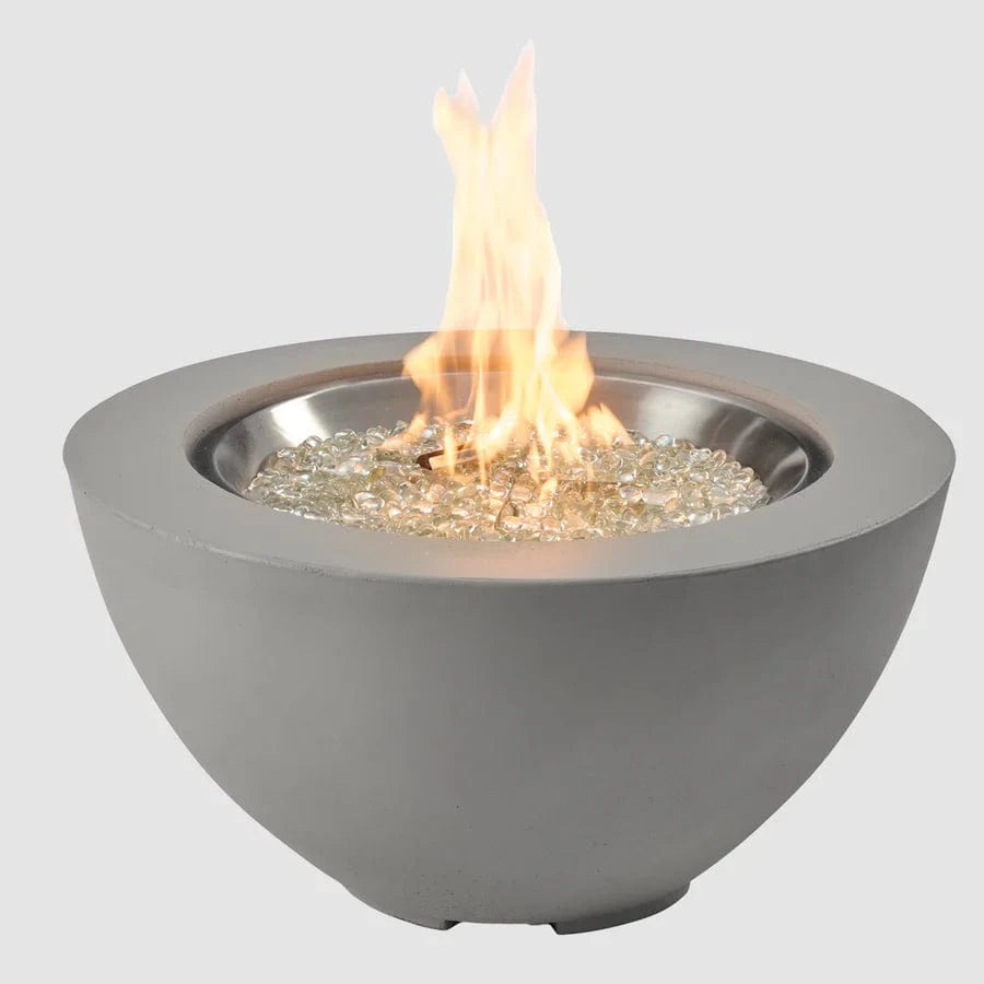 Cove Natural Grey Round Gas Fire Pit Bowl – Sleek Outdoor Fire Feature