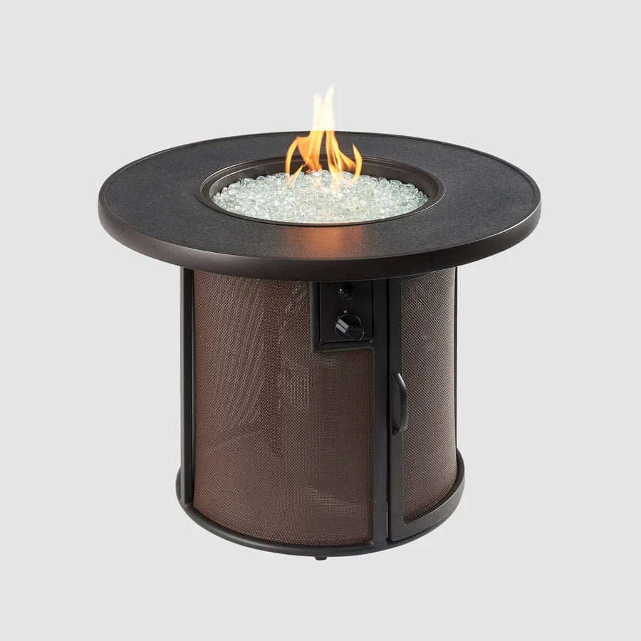 Stonefire Round Gas Fire Pit Table – Compact Outdoor Fire Table