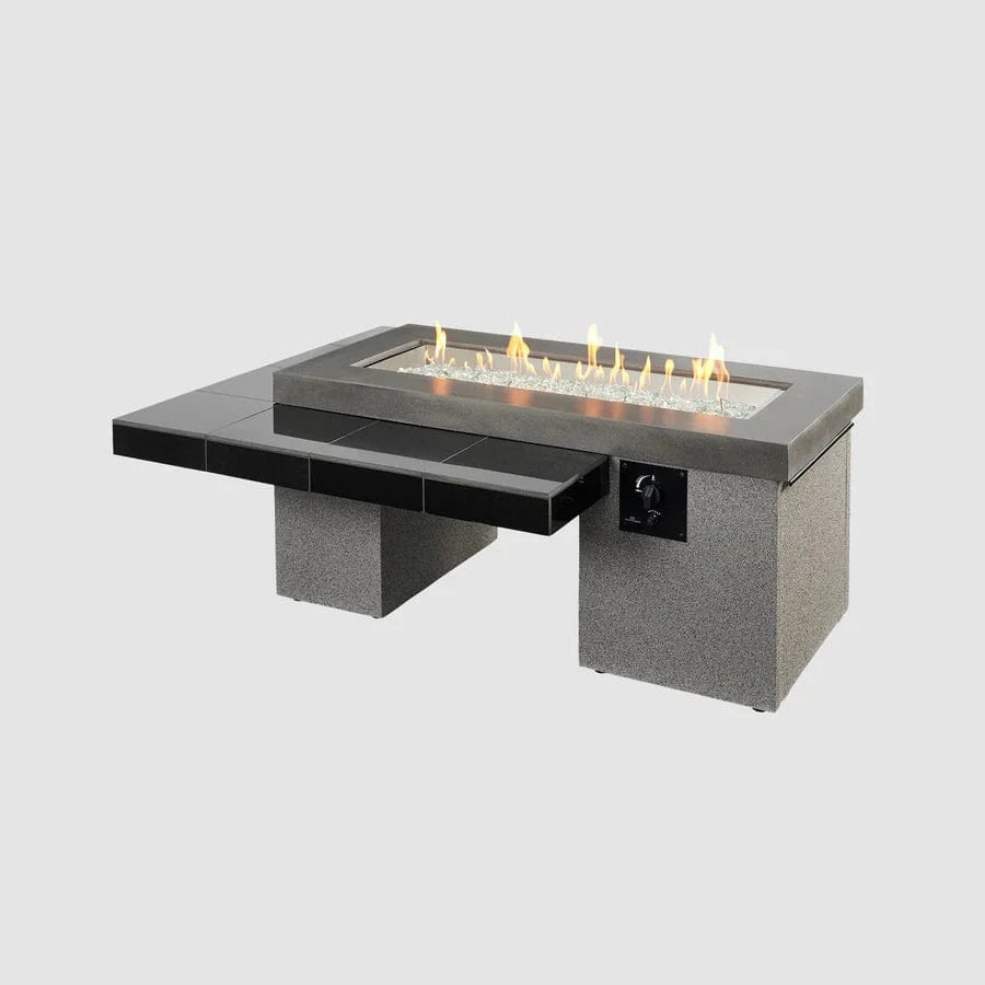 Outdoor Greatroom - Uptown Black Linear Fire Pit Table - 65"